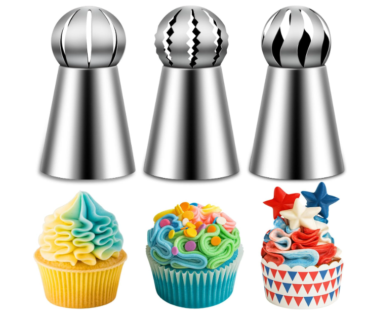 3 PCS Ball Russian Piping Tips – Baking Treasures Bake Shop