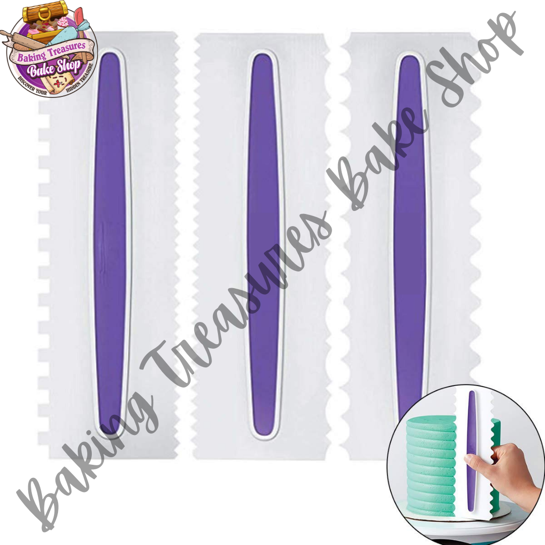 Icing Smoother Comb Set - 3 Piece – Baking Treasures Bake Shop